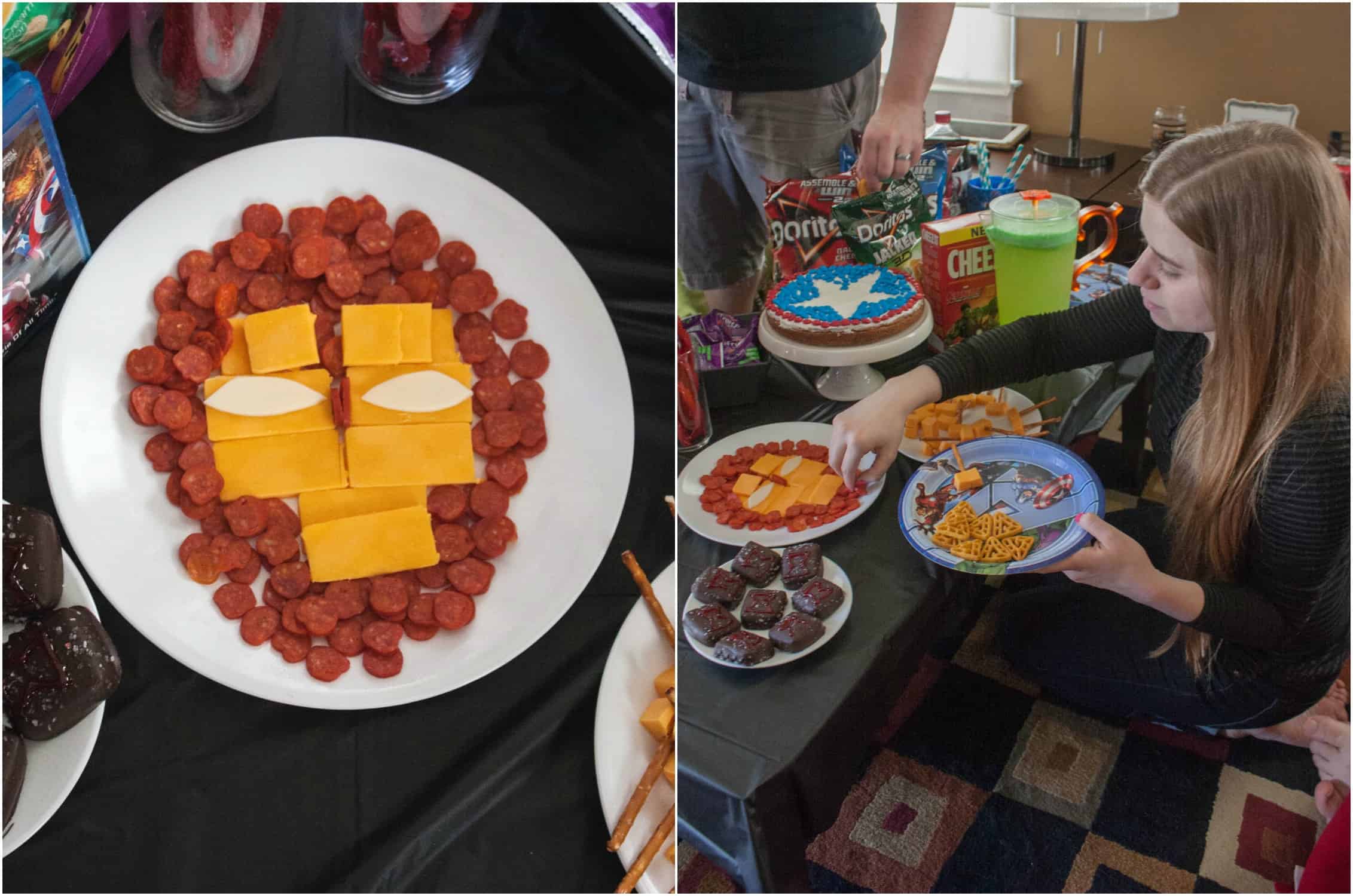 Iron man mask out of pepperoni and cheese - Sweetphi