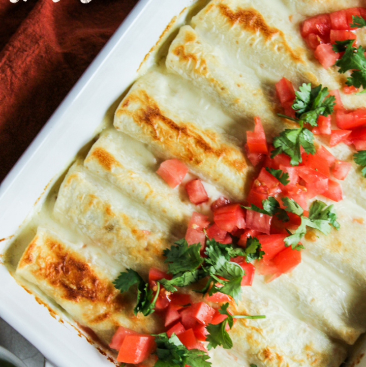 Enchiladas with Cheese Sauce - Sweetphi